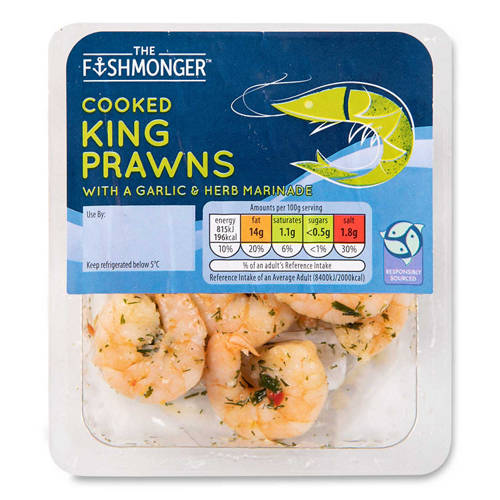 Cooked King Prawns with a Garlic & Herb Marinade | ALDI IE